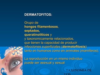 Taxonomia dermatofitos | PPT