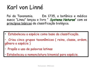 Taxonomia e Sistemática - Biologia - 2° ano | PPT