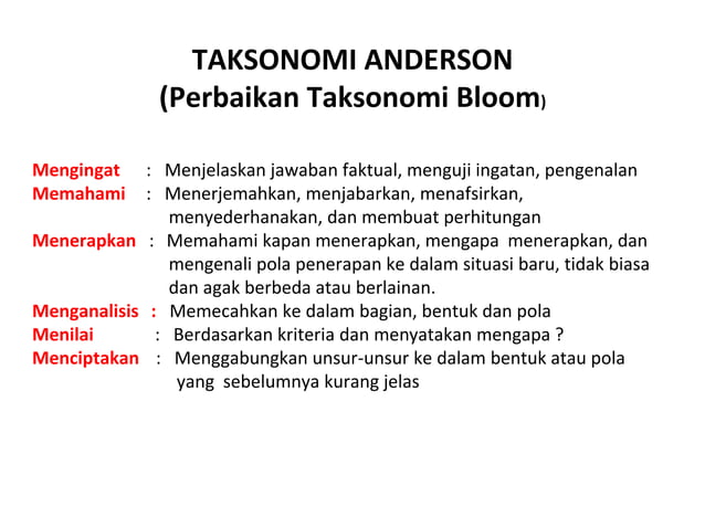 Taxonomi anderson | PPT