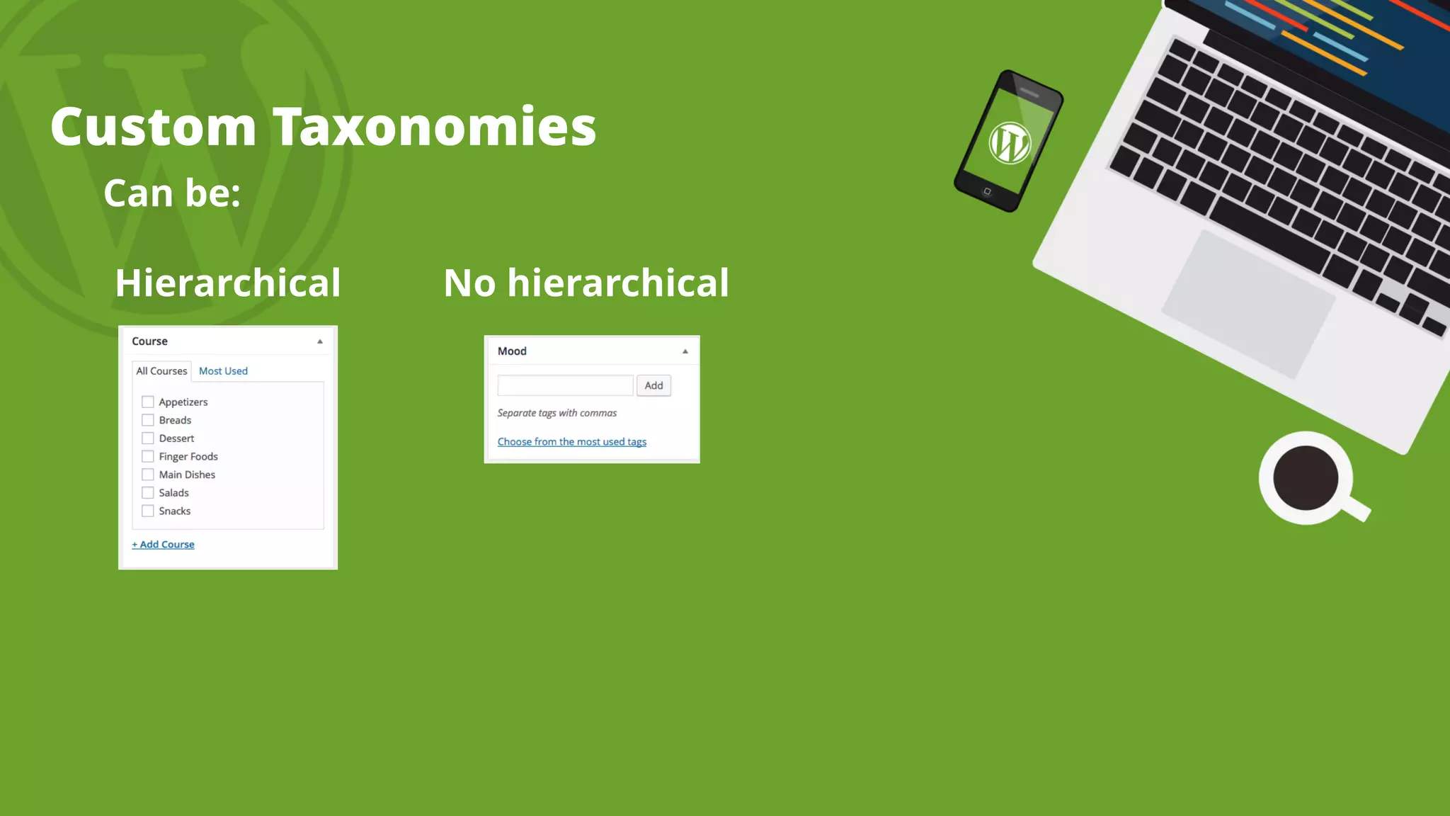 WordPress Development - Taxonomies | PDF