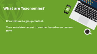 WordPress Development - Taxonomies | PDF