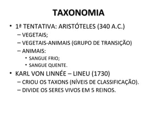 Taxonomia seres vivos | PPT