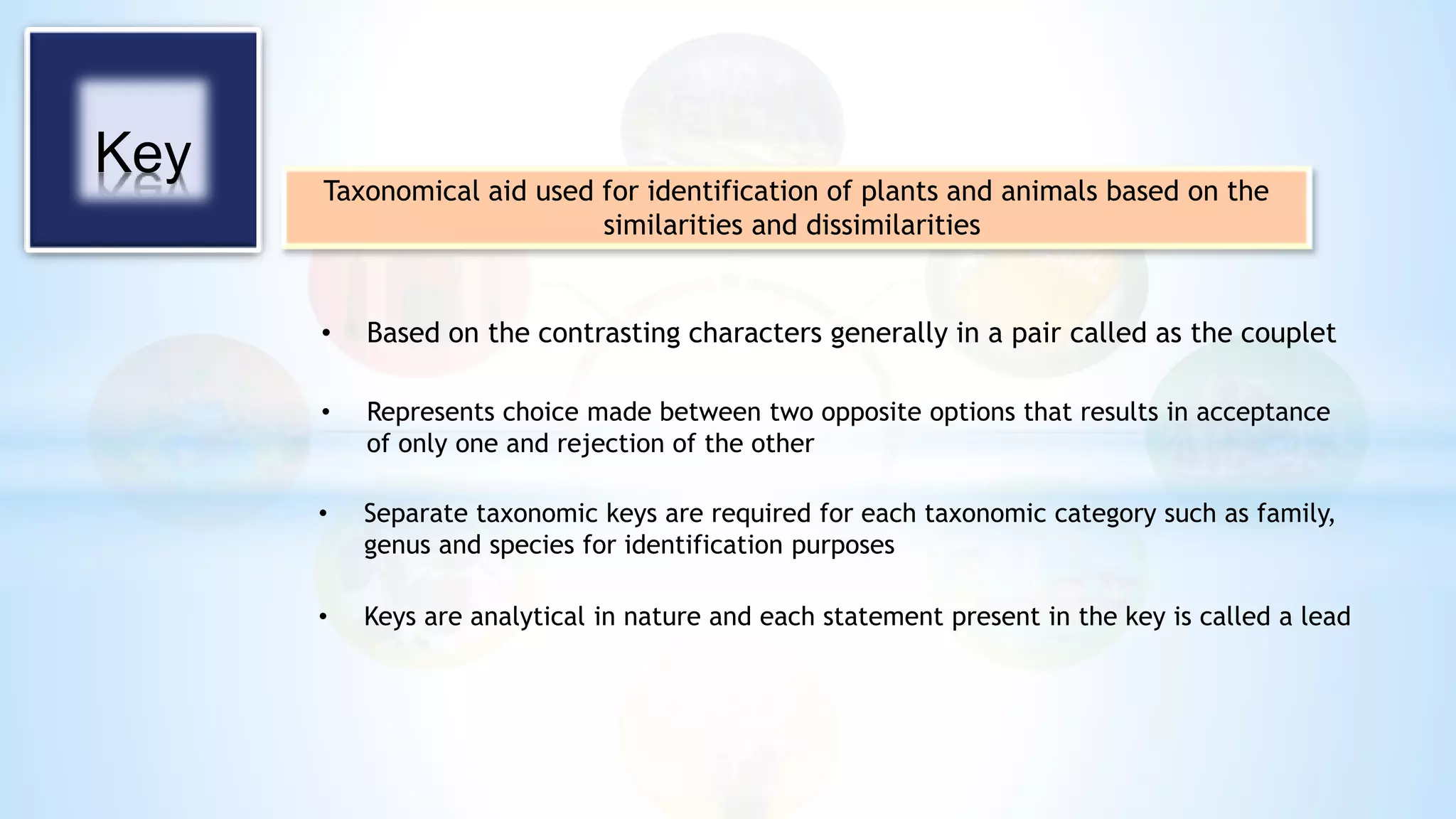 Taxonomical Aids | PPTX