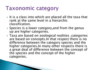 Taxonomic categories 6 | PPTX