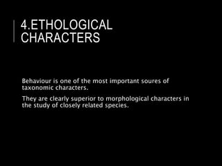 Taxonomic characters 7 | PPTX