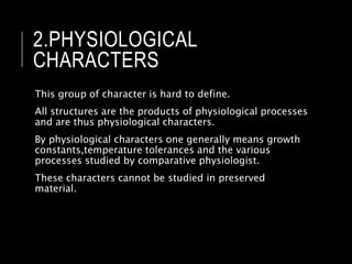 Taxonomic characters 7 | PPTX