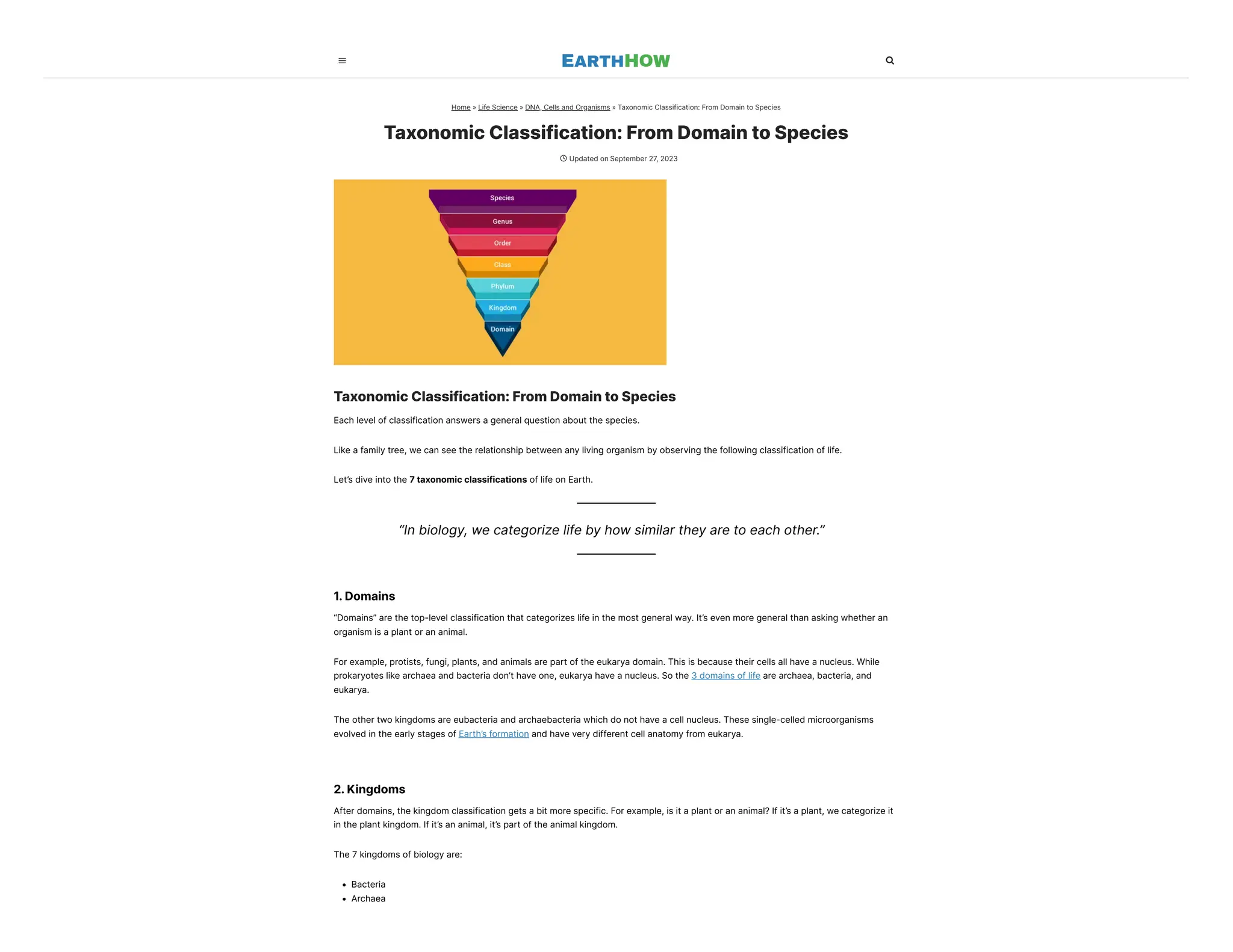 Taxonomic Classification_ From Domain to Species - Earth How.pdf ...