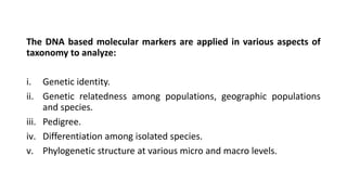 Taxonomic evidences | PPTX