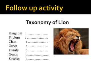 Taxonomic hierarchy | PPTX