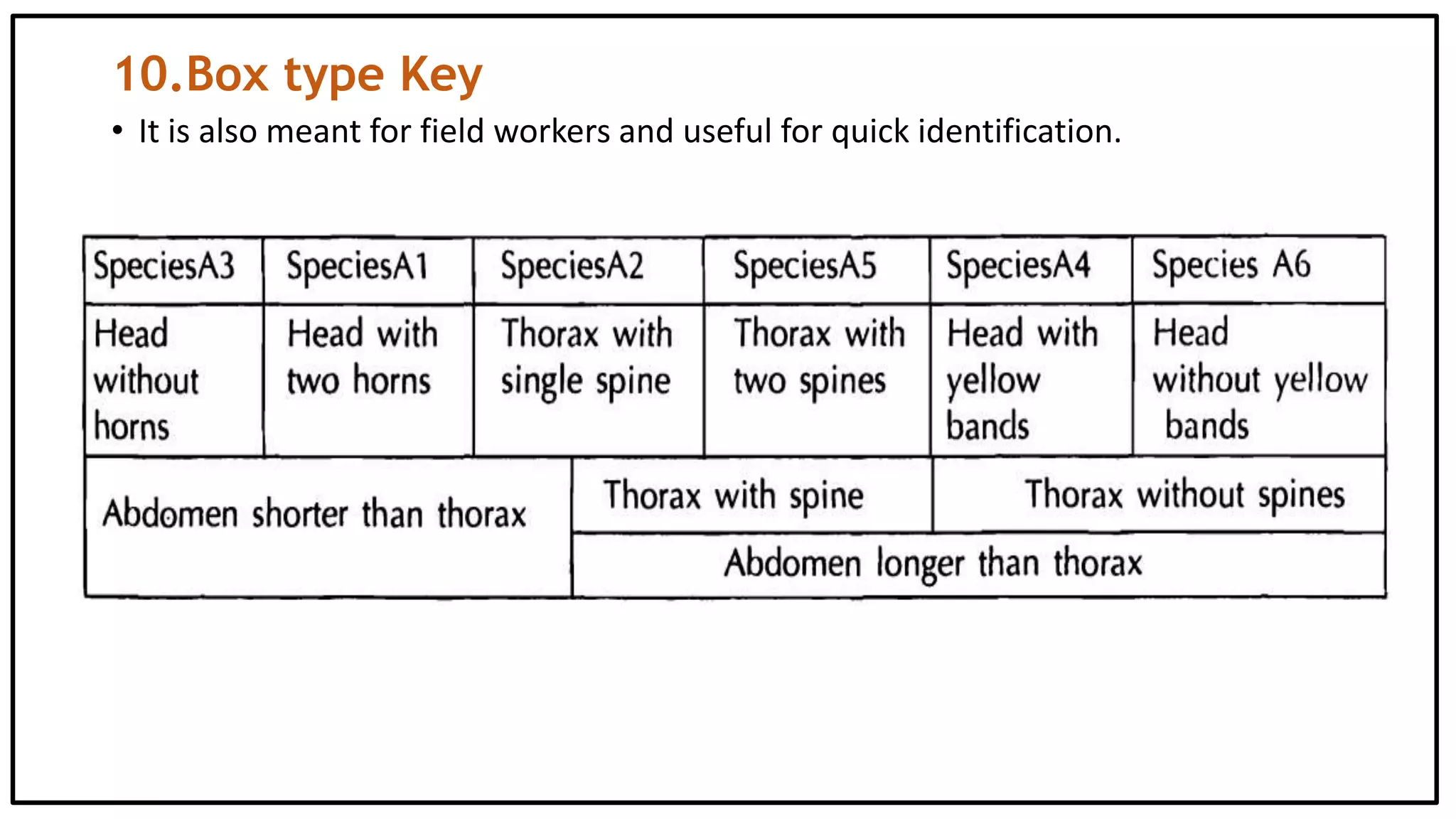 Taxonomic key | PPTX