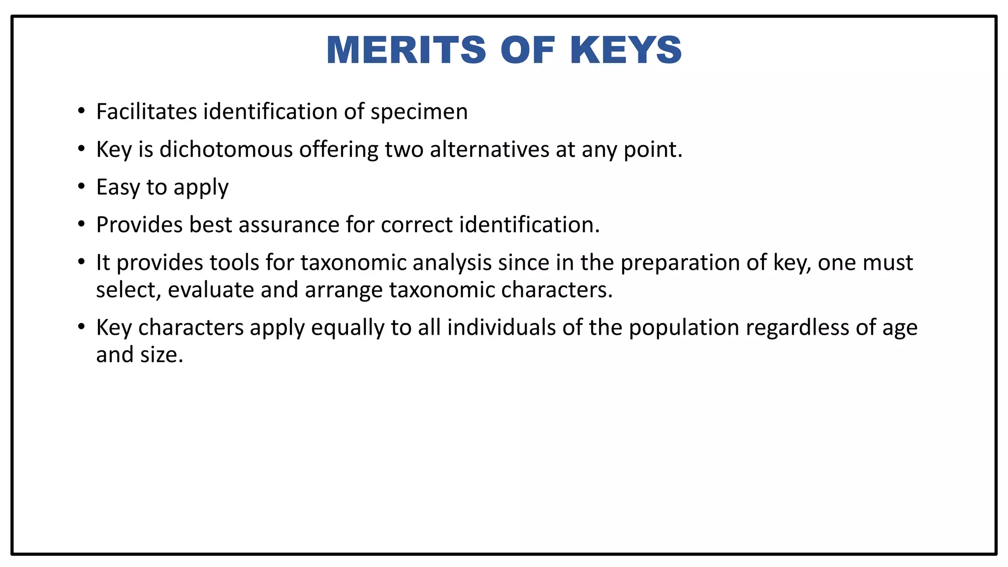 Taxonomic key | PPTX