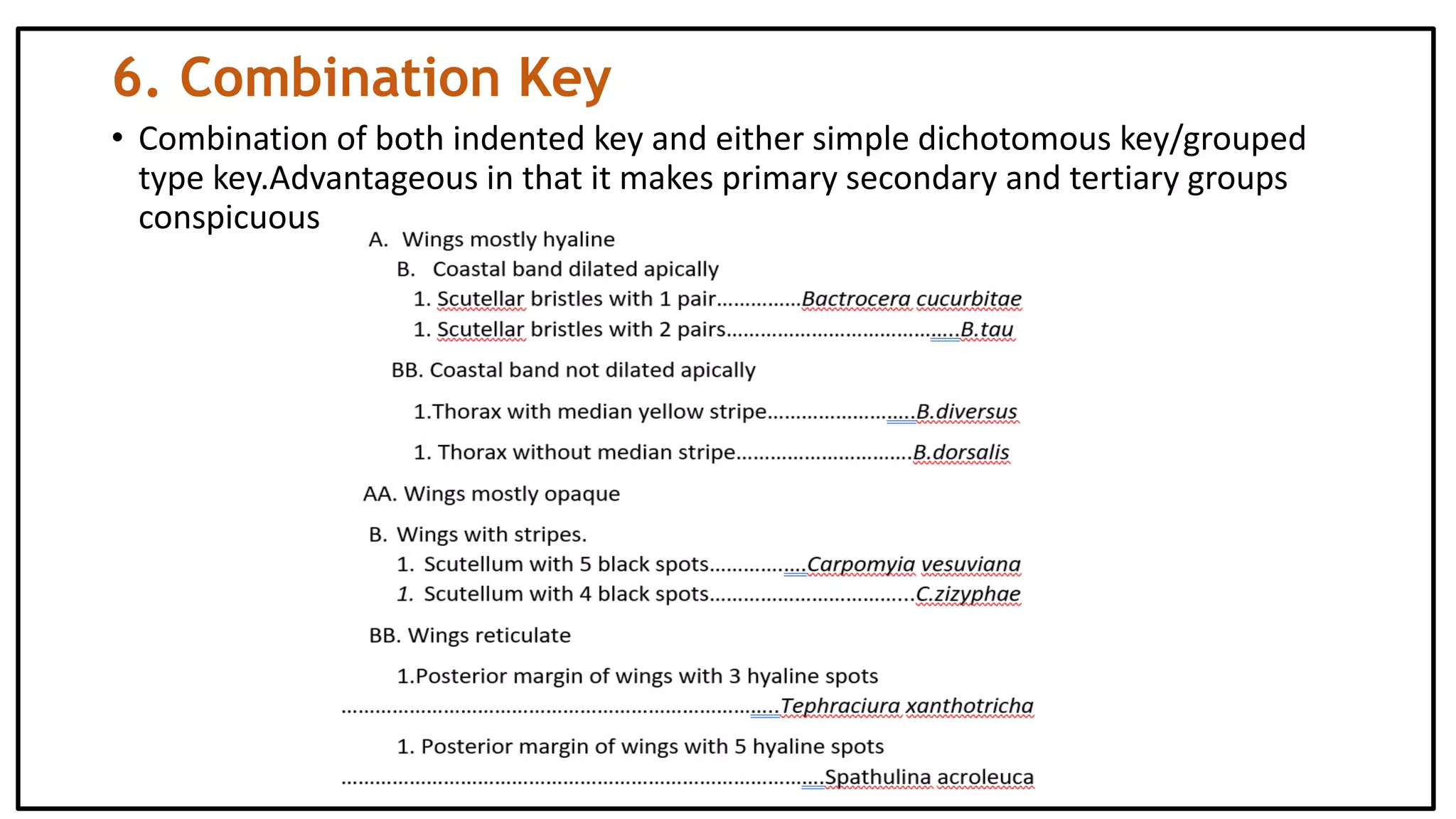 Taxonomic key | PPTX