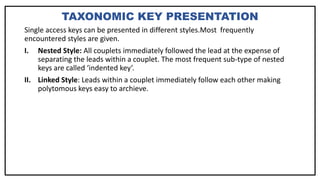 Taxonomic key | PPTX