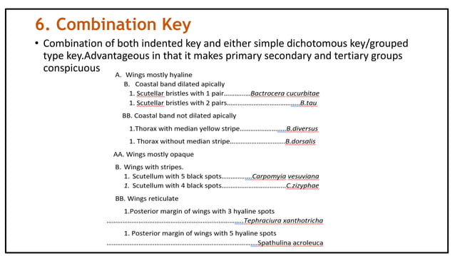 Taxonomic key | PPTX