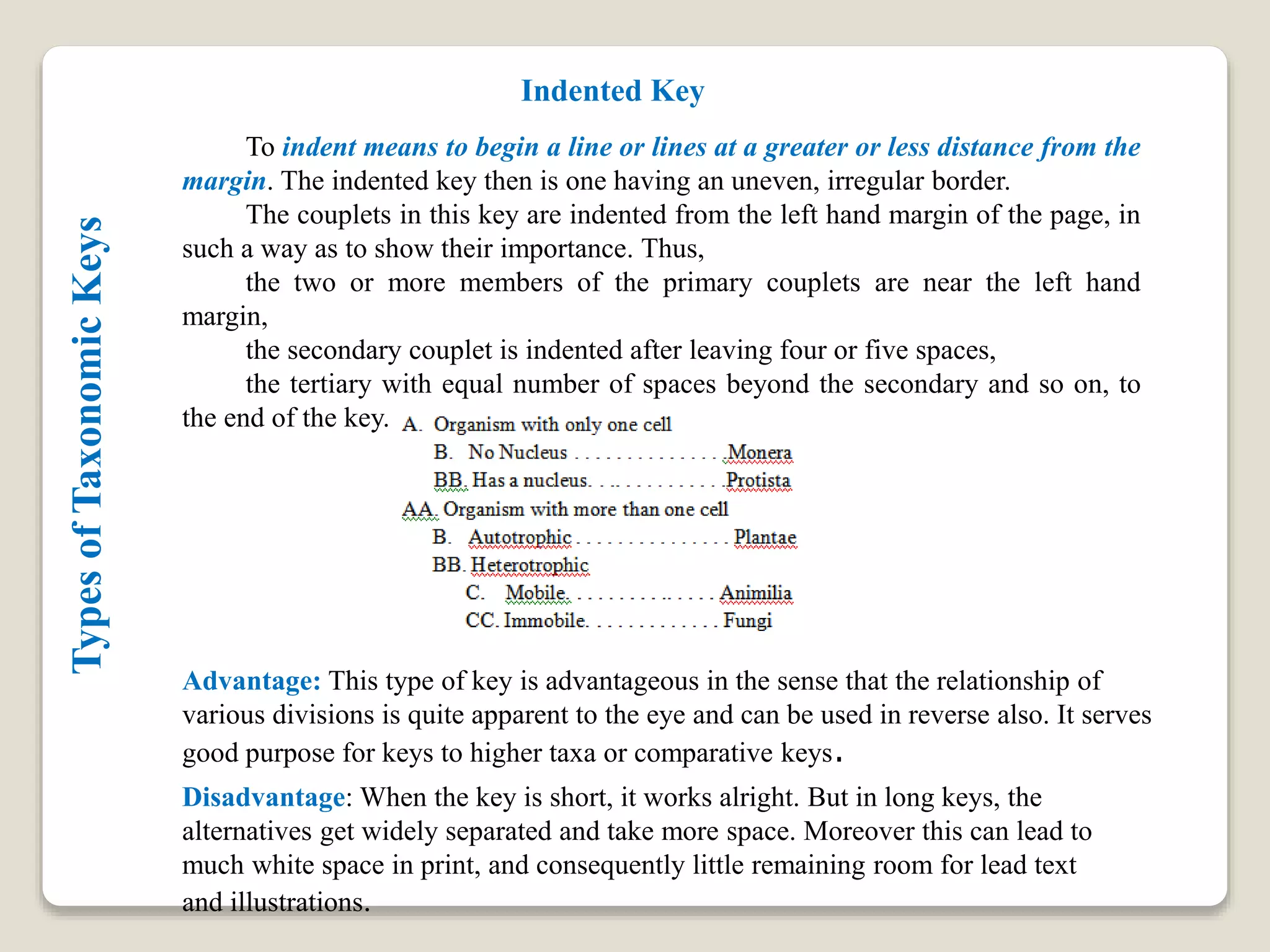 Taxonomic keys | PPTX