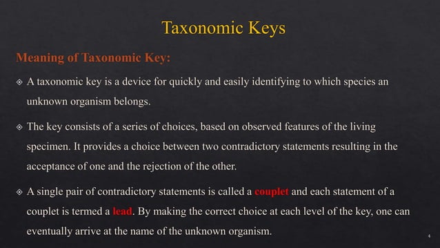 TAXONOMIC KEYS- Arshima Shaji.pptx | Biological Sciences | Science