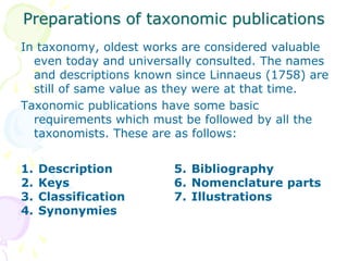 Taxonomic publication | PPTX