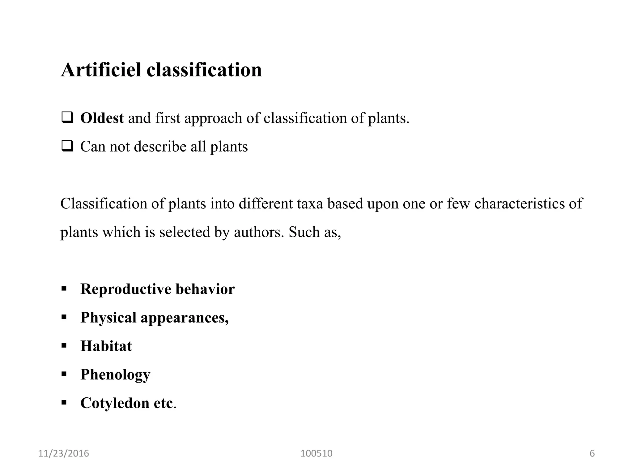 Taxonomic systems in plants | PPTX