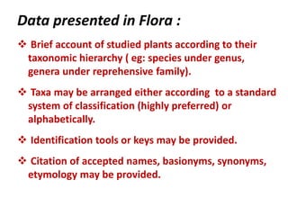 Taxonomic tool of flora | PPTX