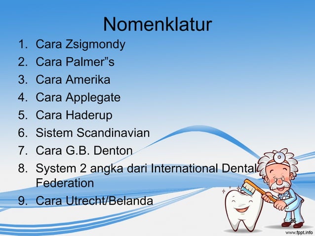 Taxonomi dan Nomenklatur Gigi | PPT