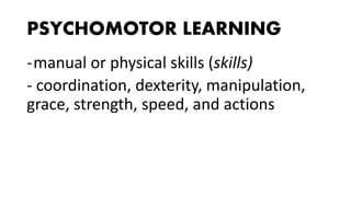 Taxonomies.the psychomotor model | PPT
