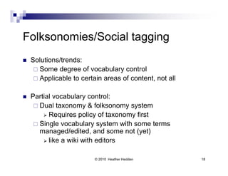 Taxonomies and Folksonomies | PPT