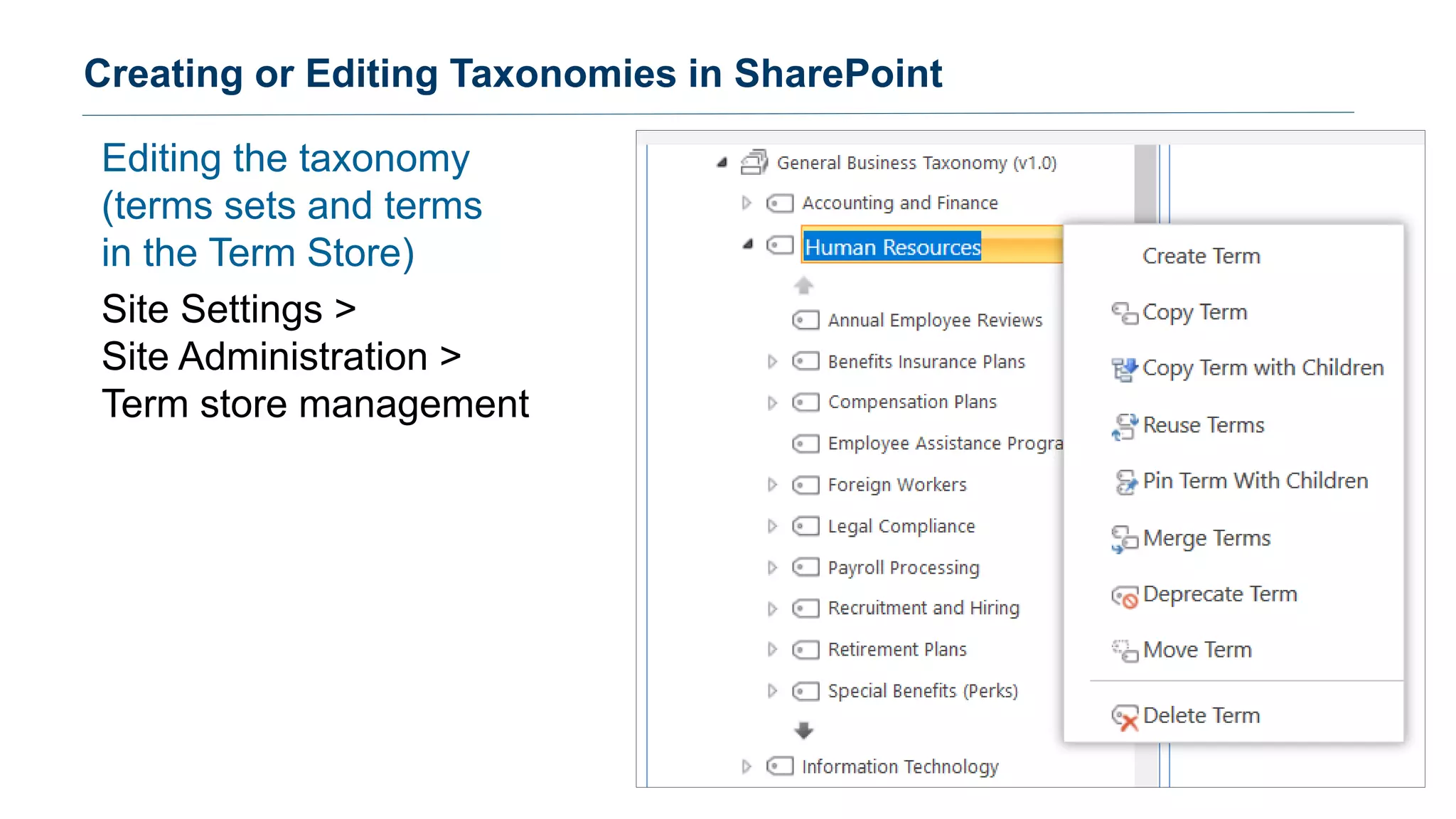 Taxonomy Design for SharePoint | PDF
