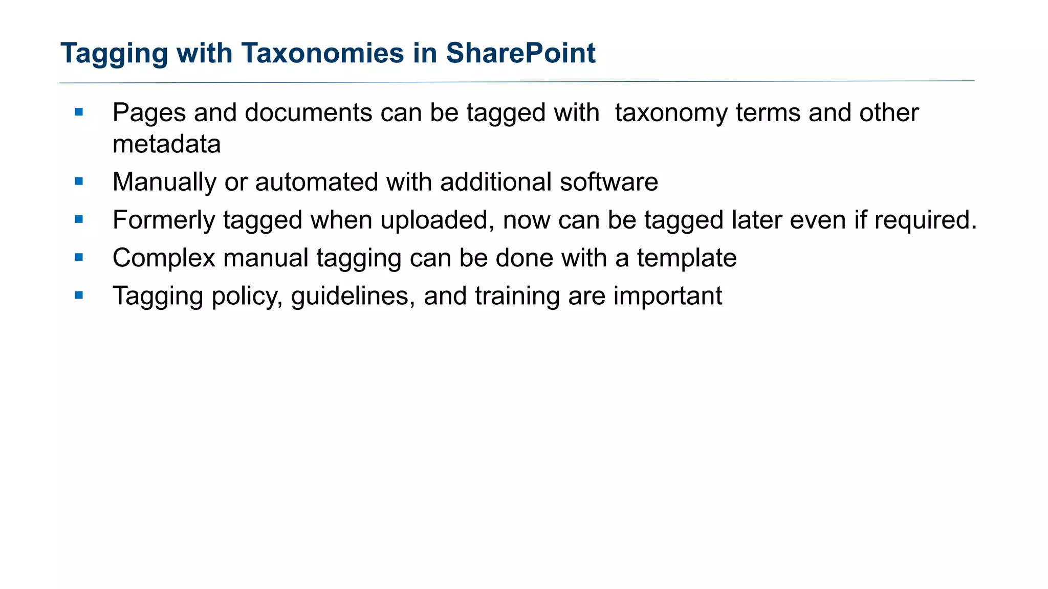 Taxonomy Design for SharePoint | PDF