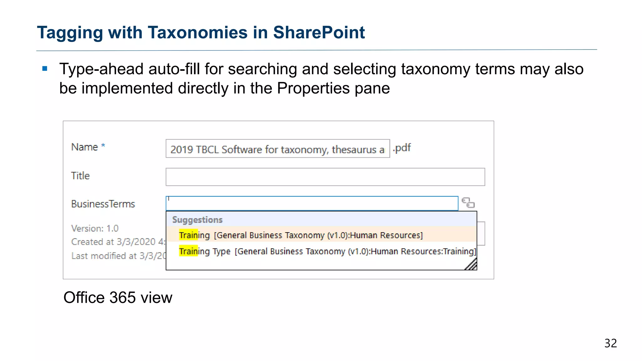 Taxonomy Design for SharePoint | PDF