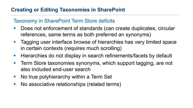 Taxonomy Design for SharePoint | PDF
