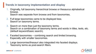 Taxonomies in Support of Search | PPT