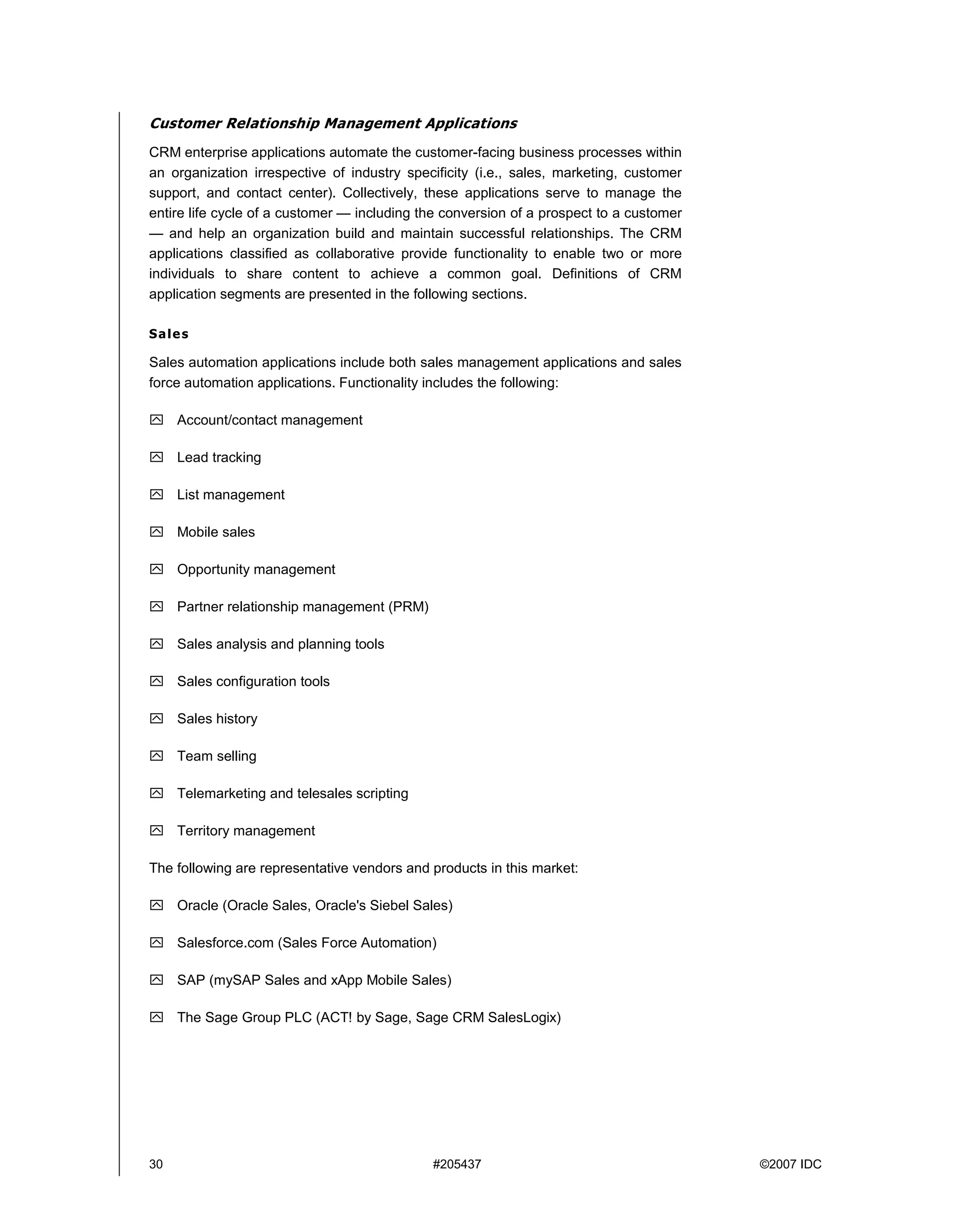 IDC's software taxonomy, 2007 | PDF