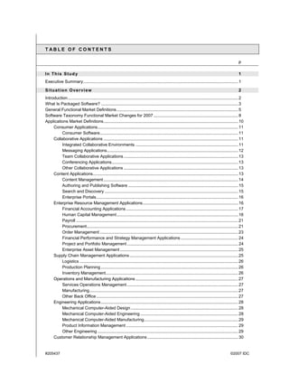 IDC's software taxonomy, 2007 | PDF