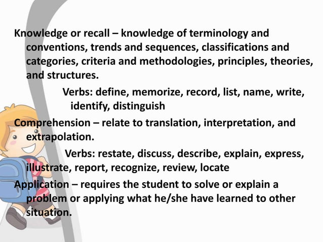 Bloom's Taxonomy of Cognitive Domain | PPTX | Educational Assessment ...