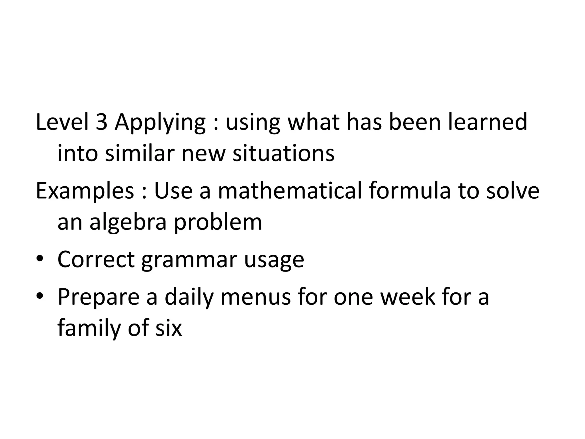 Assessing KSA: The Learning Taxonomy | PPTX