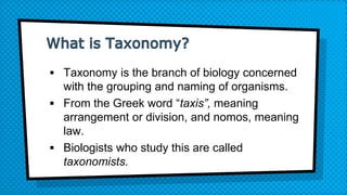 Taxonomy | PPTX
