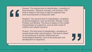 Taxonomy.pptx | Biological Sciences | Science