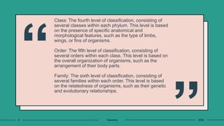 Taxonomy.pptx | Biological Sciences | Science