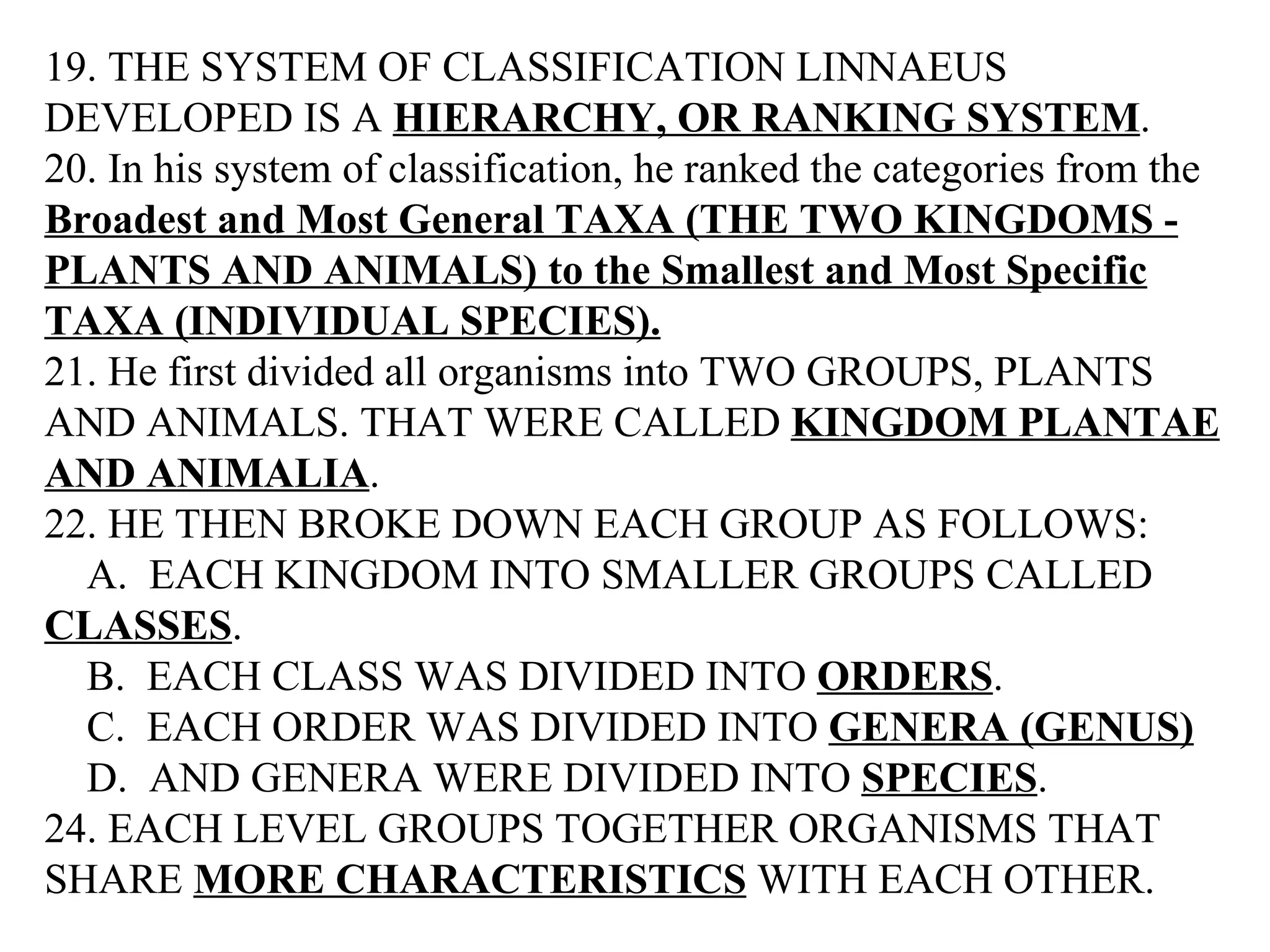 Taxonomy Biology Notes | PPT
