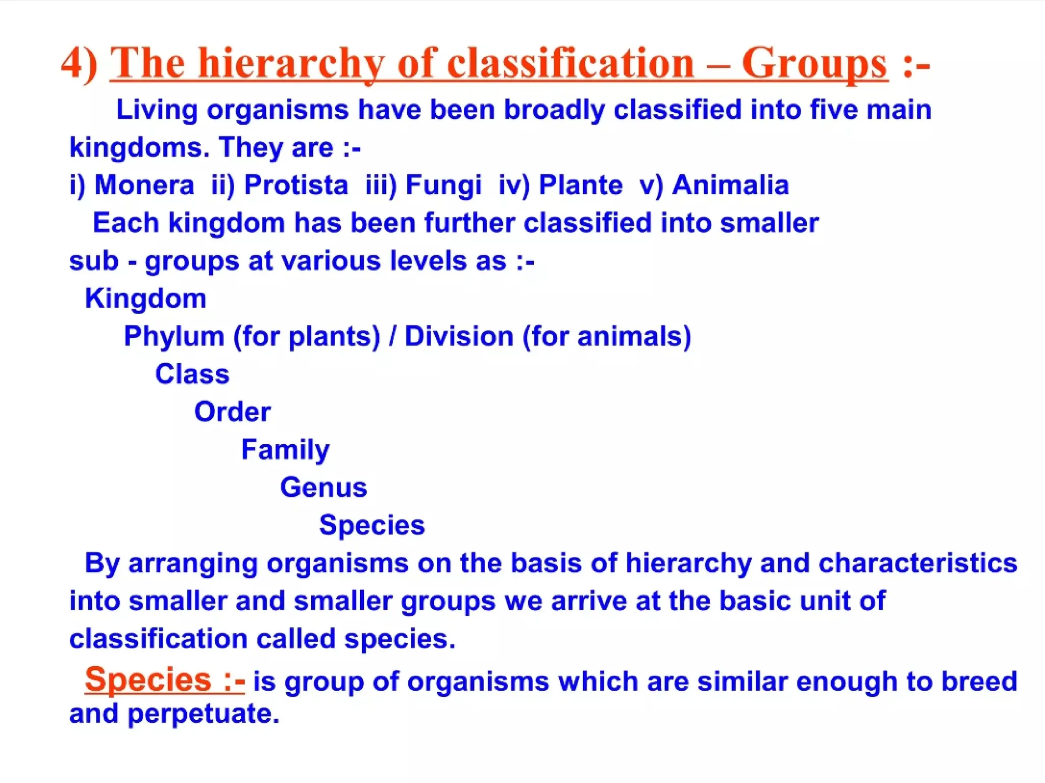 Taxonomy - diversity class 9, introduction to classification | PDF