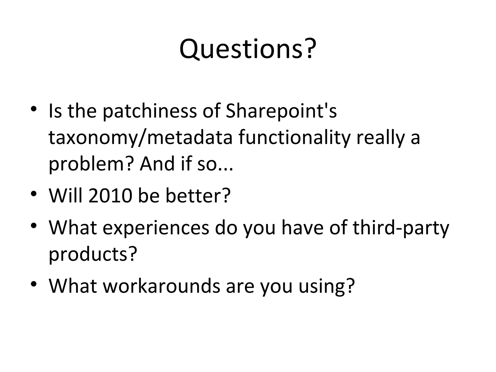 Sharepoint & Taxonomy | PPT