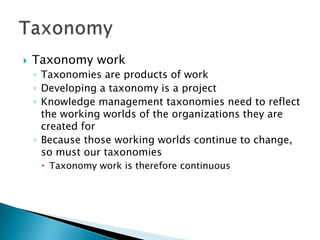 Taxonomy And Metadata | PPTX