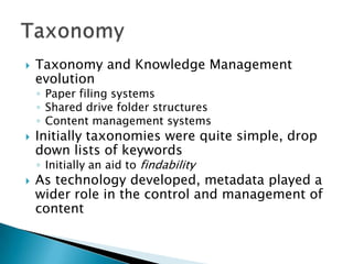 Taxonomy And Metadata | PPTX | Databases | Computer Software and Applications