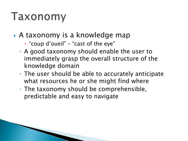 Taxonomy And Metadata | PPTX | Databases | Computer Software and Applications