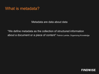 Taxonomy and Metadata Demystified | PPTX | Databases | Computer Software and Applications