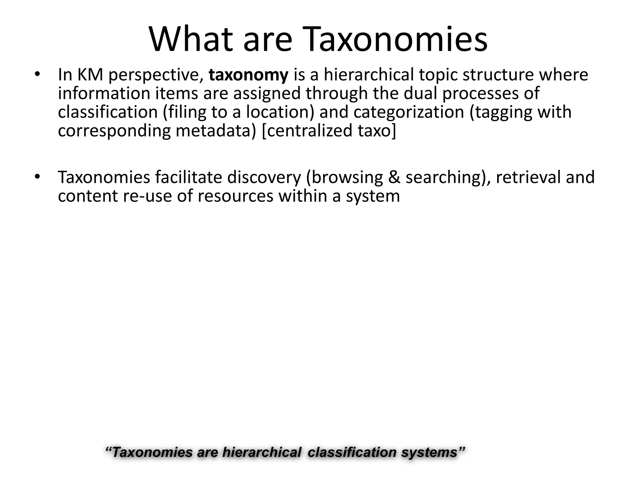 Taxonomies and Metadata | PPT