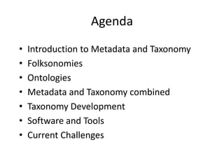 Taxonomies and Metadata | PPT