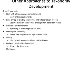 Taxonomies and Metadata | PPT