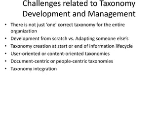 Taxonomies and Metadata | PPT
