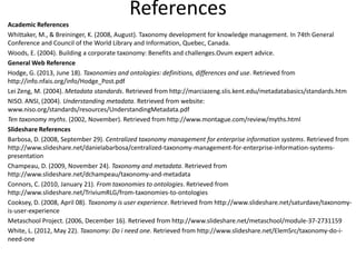 Taxonomies and Metadata | PPT